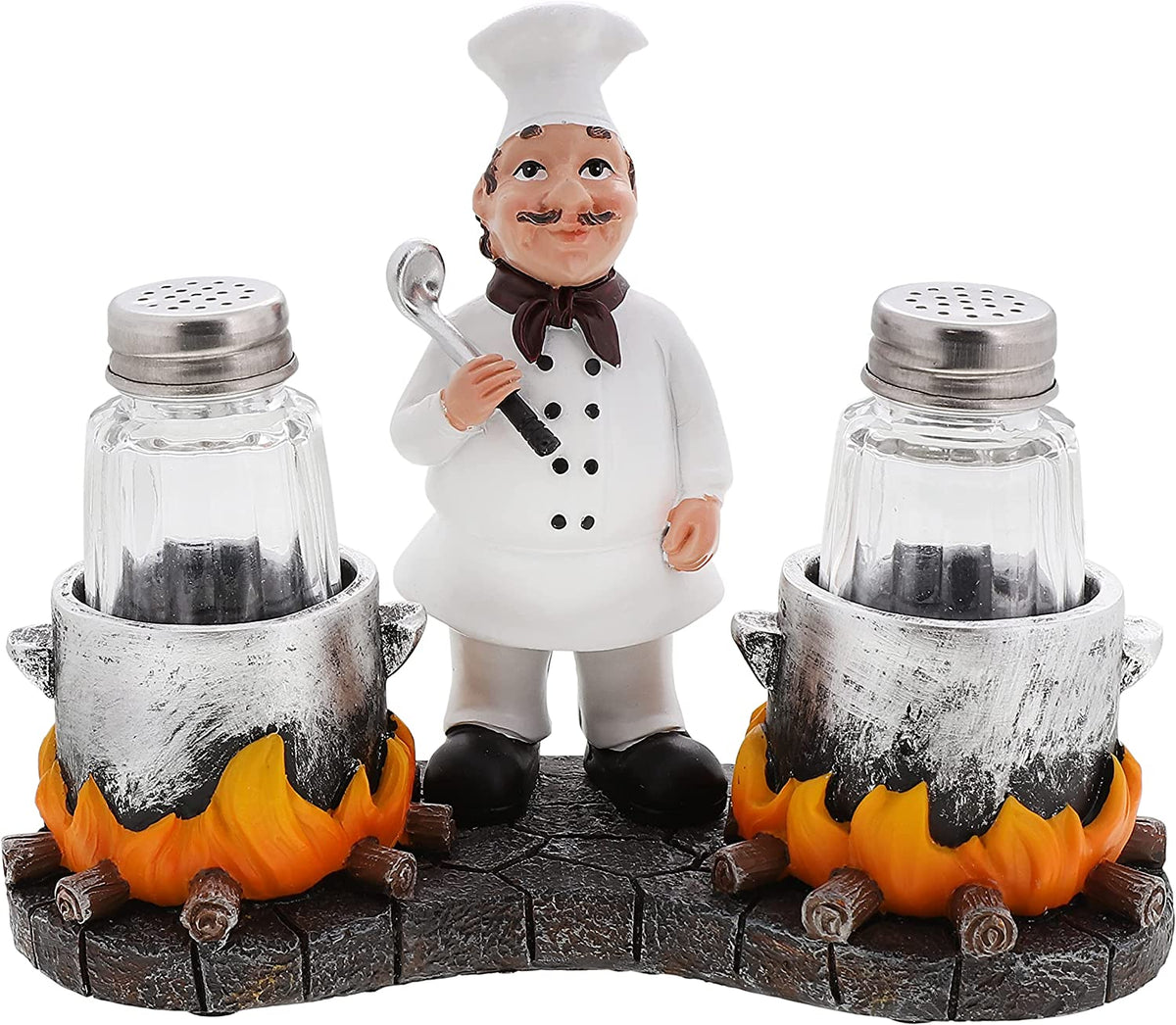 Fat Chef Salt and Pepper Shaker - Chef Figurine Salt & Pepper Shakers