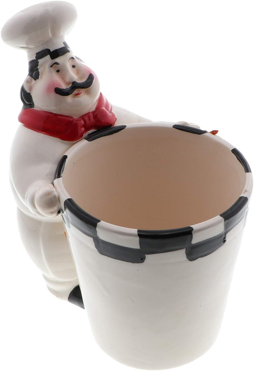 Ceramic Fat Chef Utensil Holder - Chef Utensils Holder