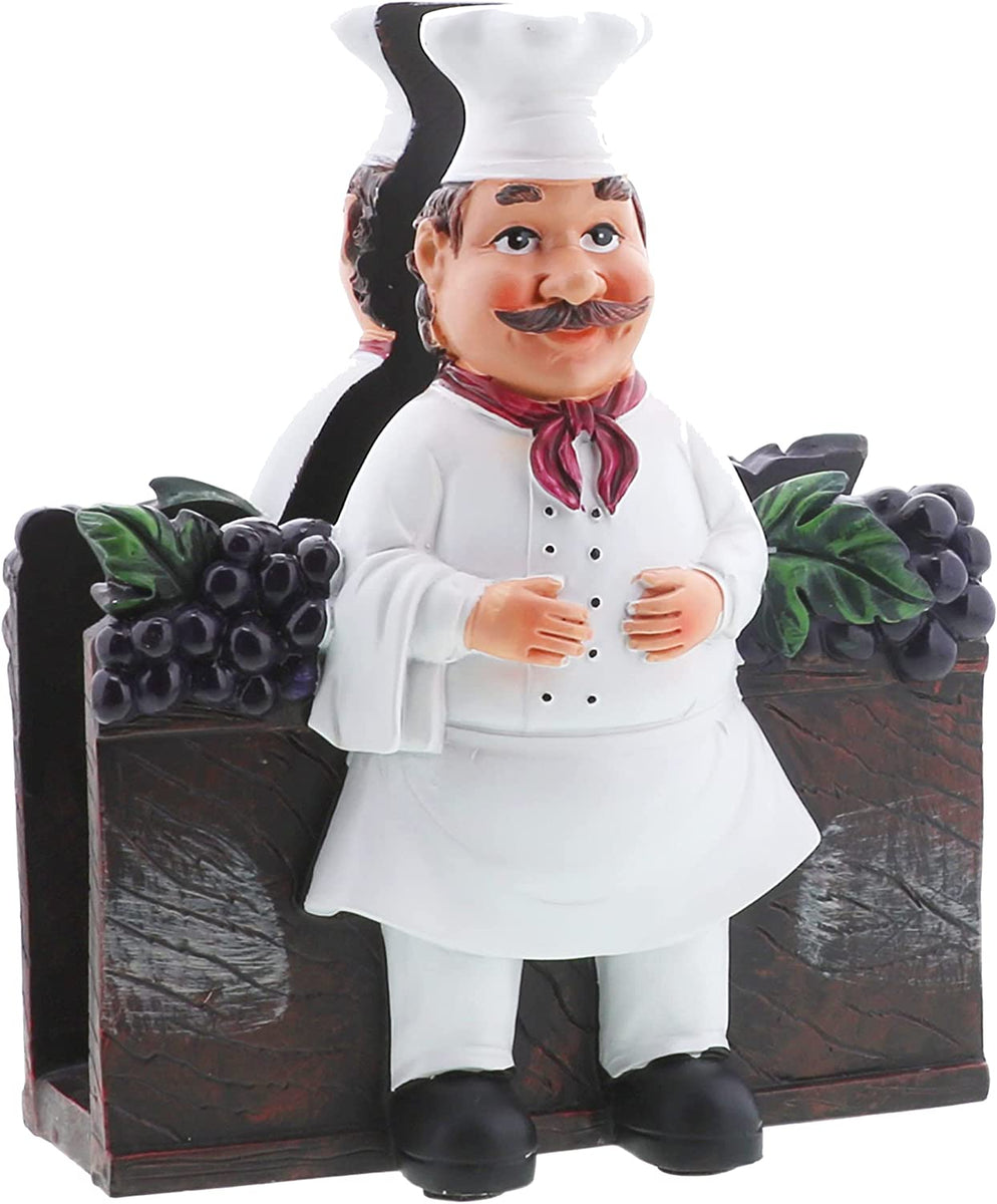 Chef Napkin Holder - Standing Napkin Holder - Fat Chef Figurine