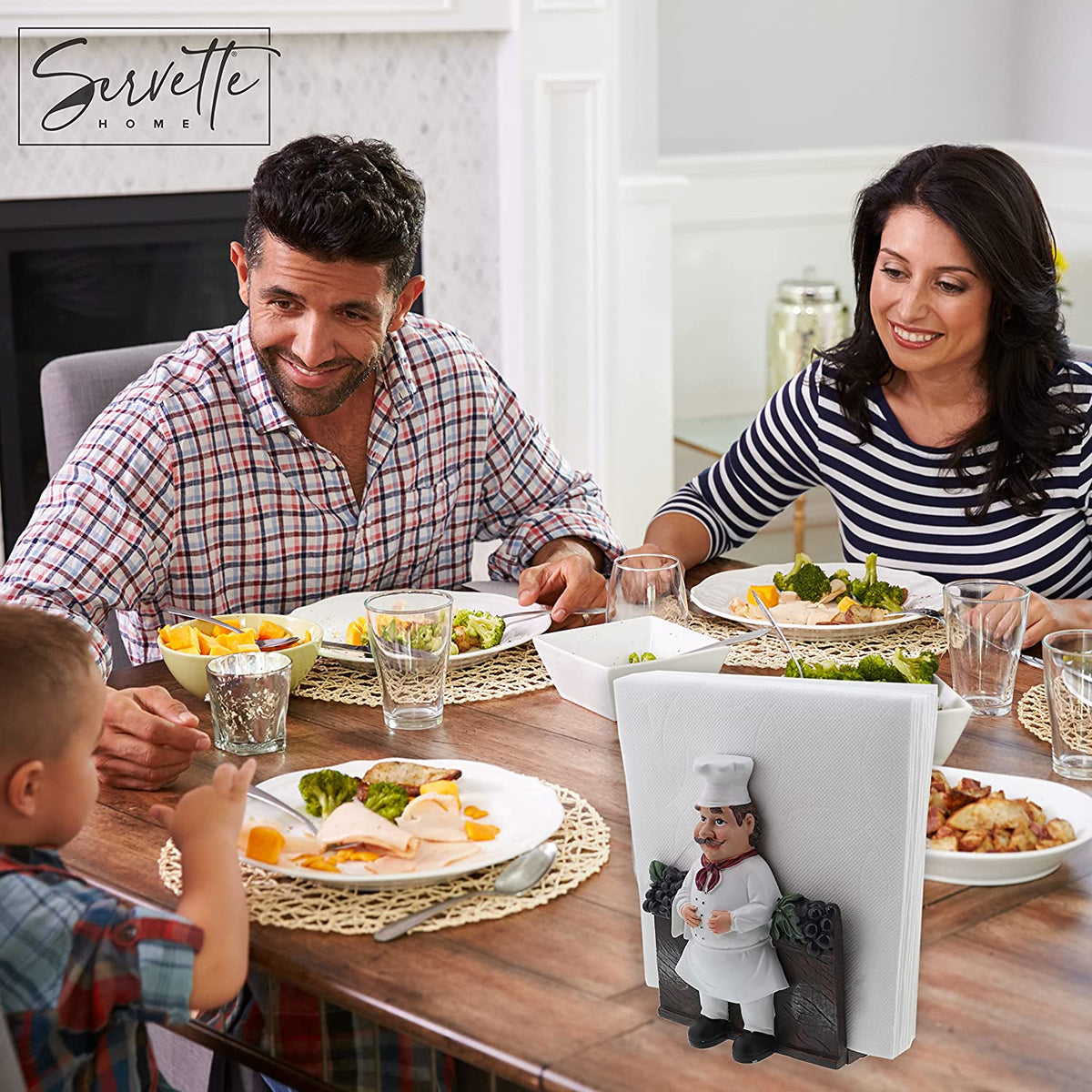 Chef Napkin Holder - Standing Napkin Holder - Fat Chef Figurine
