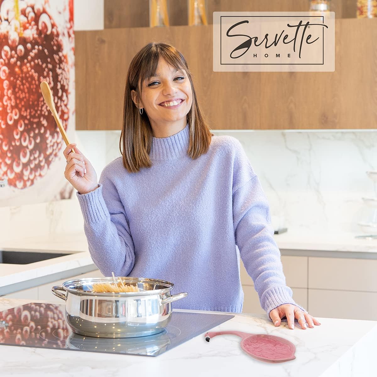 Ceramic Flamingo Spoon Rest