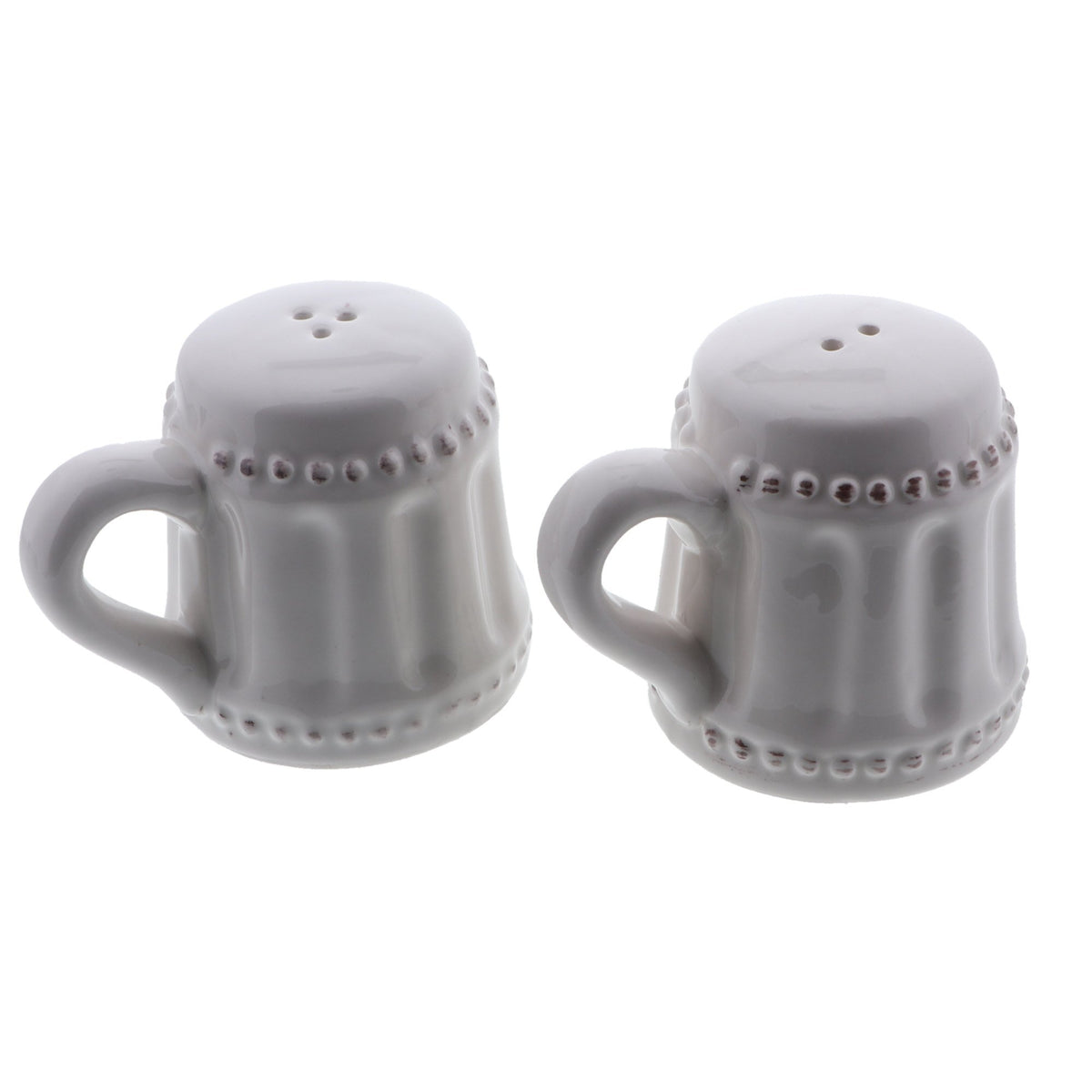 Elegant Ceramic Mason Cup Salt & Pepper Shaker Set