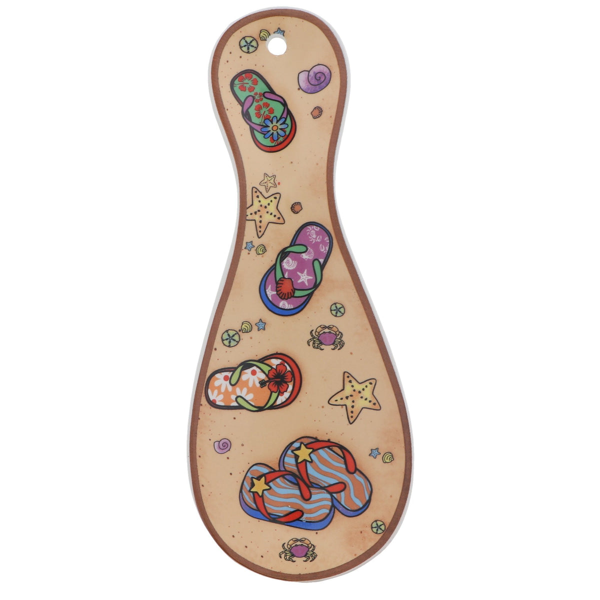 Ceramic Beach Themed Flip Flop Spoon Rest