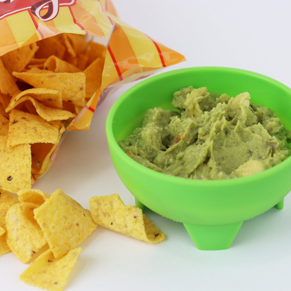 Green & Red Plastic Salsa Bowls - Pack of 2